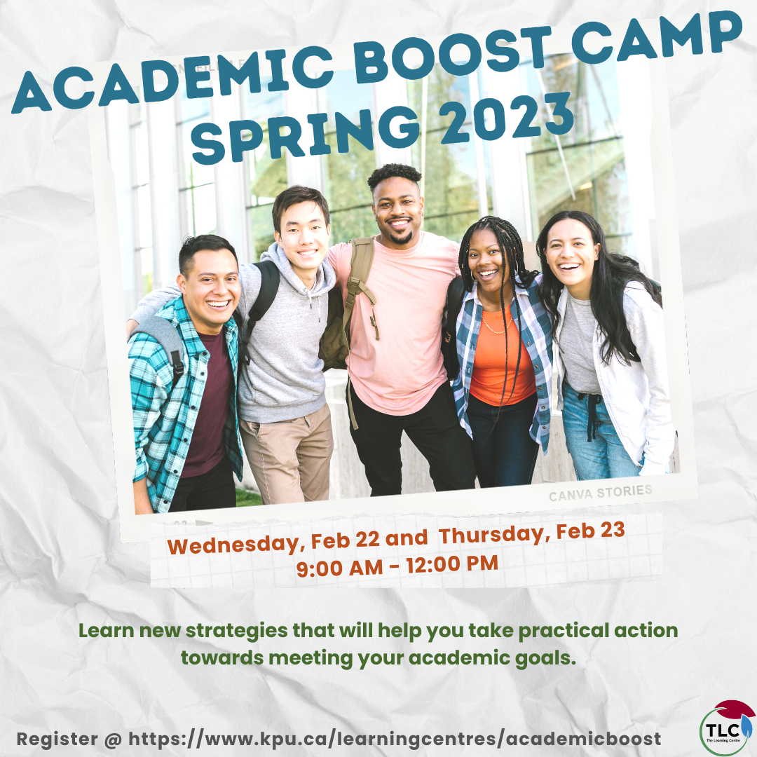 Academic Boost Camp 2023 | KPU.ca - Kwantlen Polytechnic University