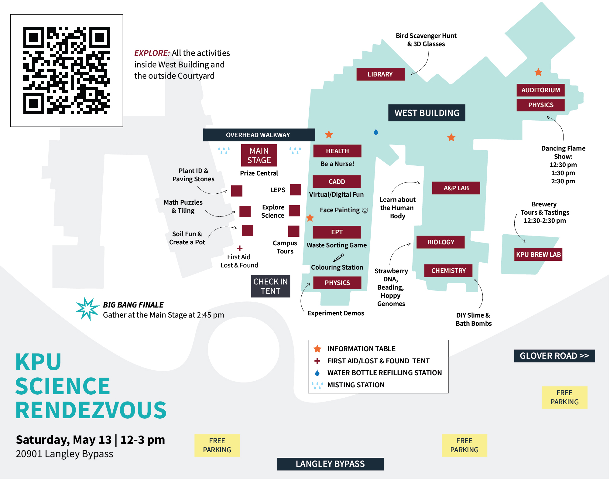 KPU Science Rendezvous Activity Map | Kwantlen Polytechnic University