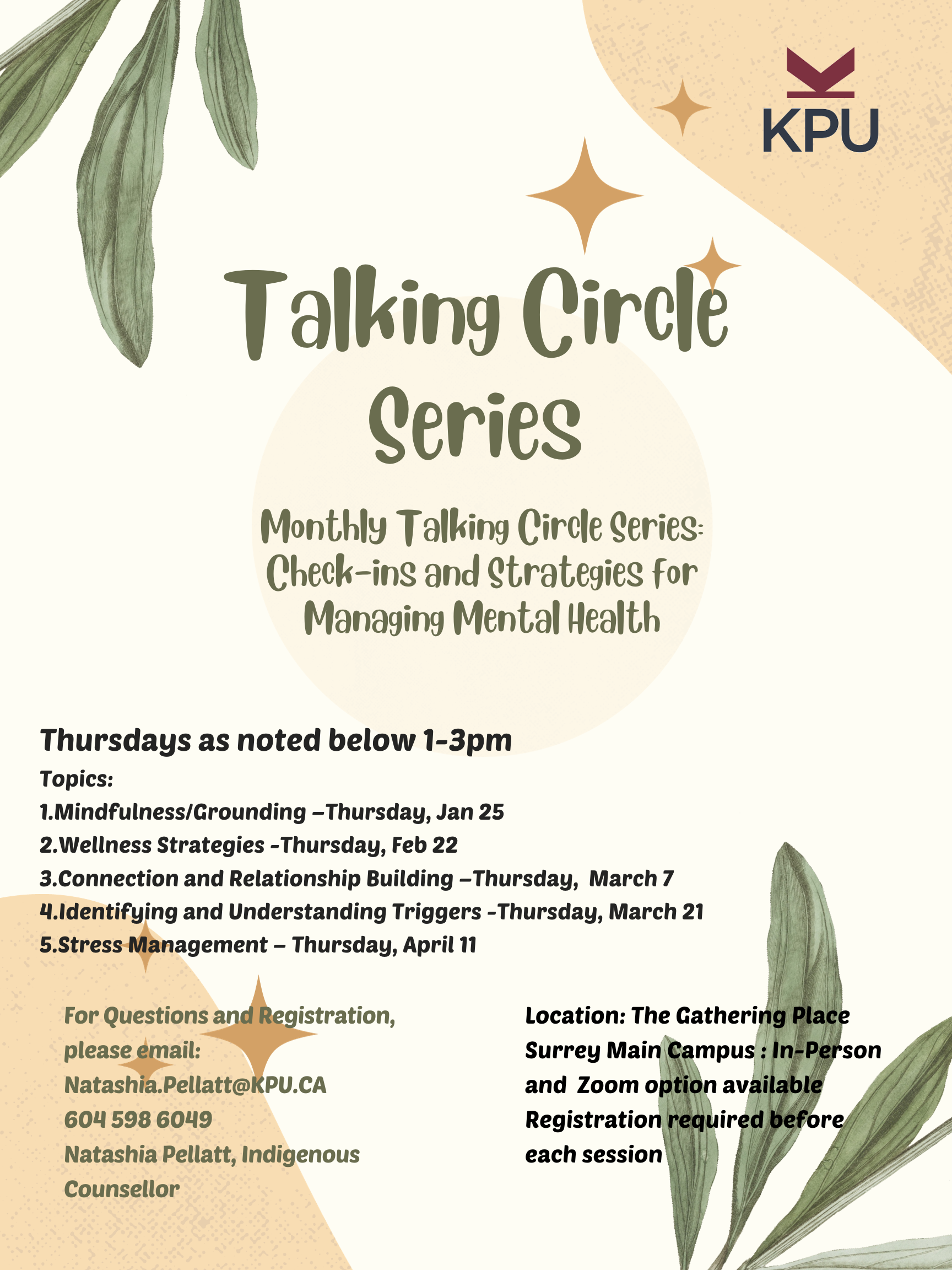Upcoming Counselling Groups | KPU.ca - Kwantlen Polytechnic University